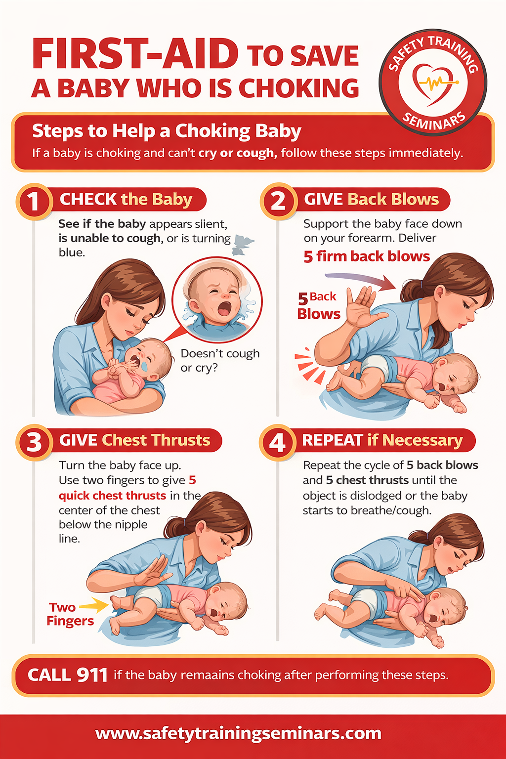 How to Save a Choking Baby in a BLS Course - Safety Training Seminars ...